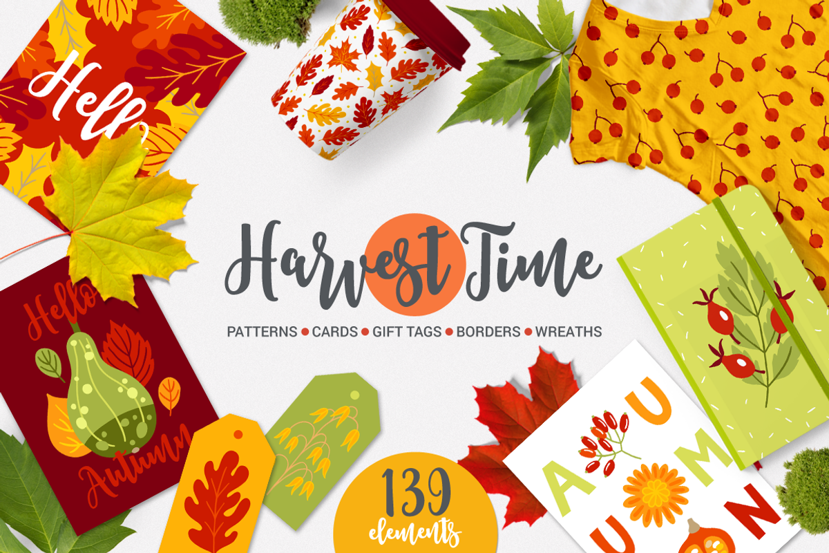 Harvest Time Kit, a Texture Illustration by miumiu | Creative Market