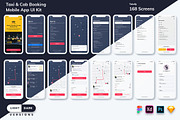 Taxi Booking Mobile App UI Kit, an UI Kit Template by 3djagan