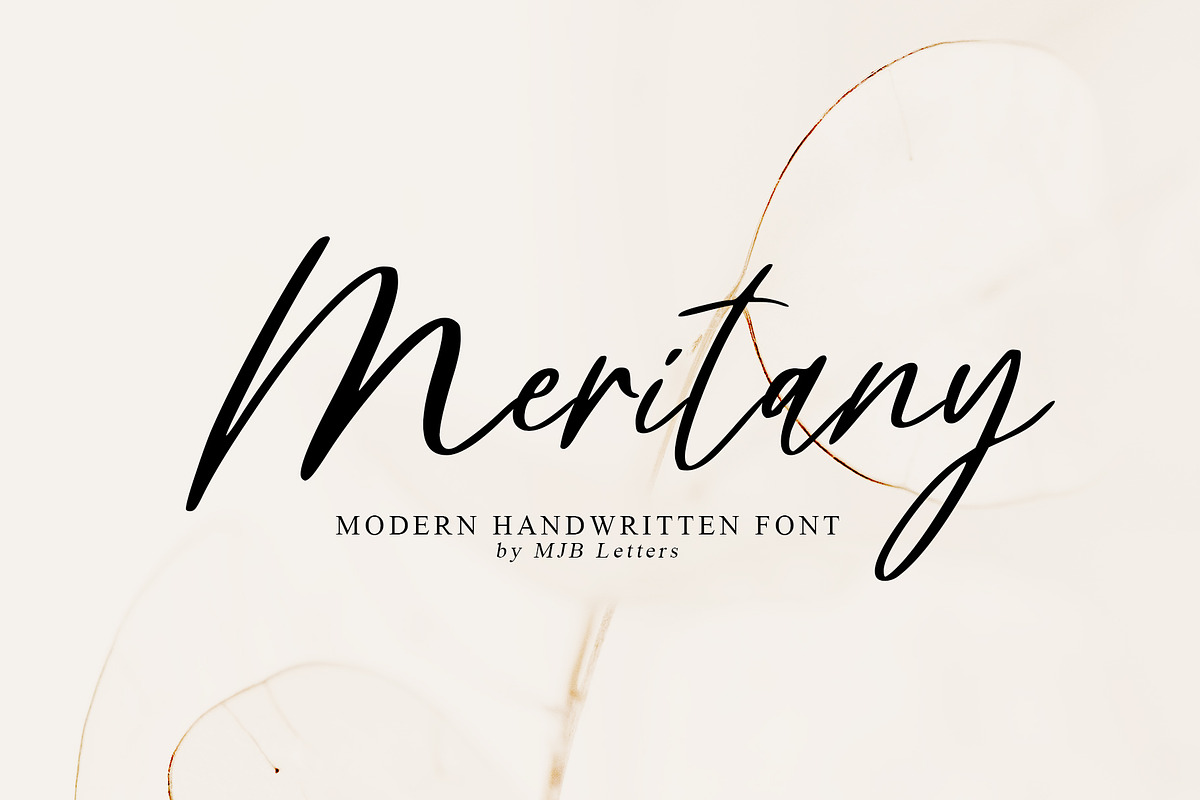 Meritany - Modern Handwritten Font, a Script Font by MJB Letters