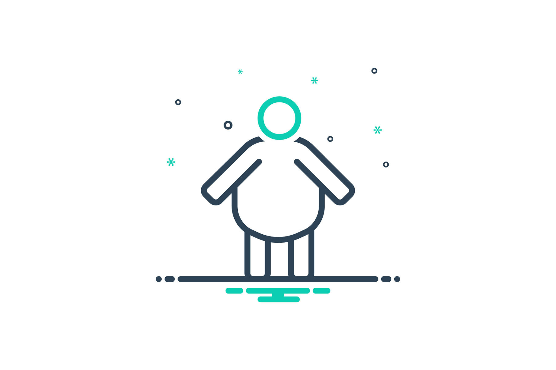 Fat hefty icon, an Icon by Creative priyanka | Creative Market