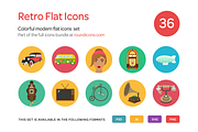 Retro Flat Icons Set, an Icon by Vectopus.com