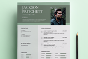 Green CV Resume Canva template