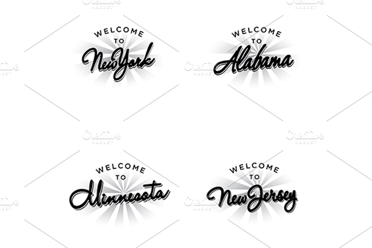 US States Invitation Vector Template, a Card Template by Urazovsky Design