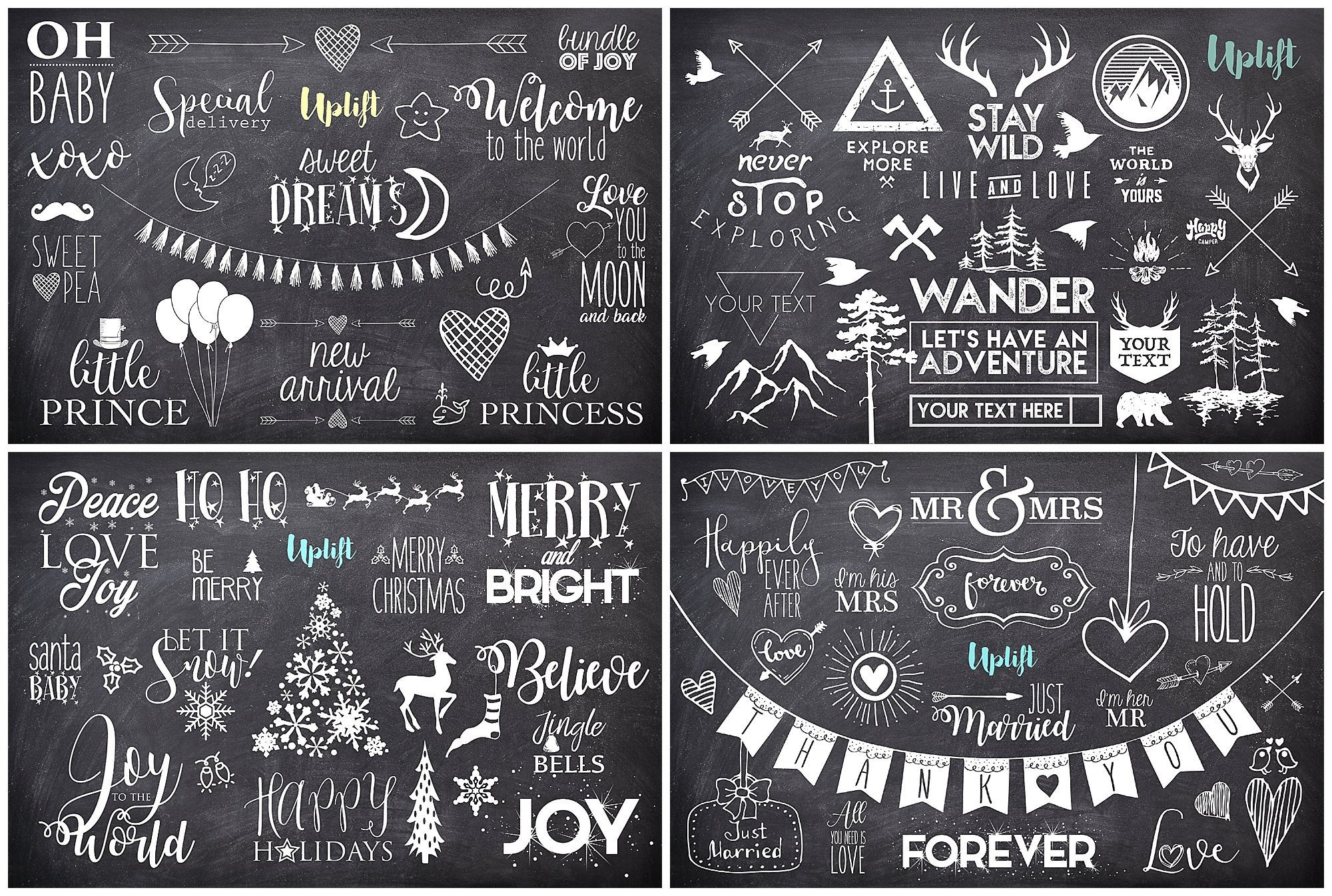 SALE! 90 Photoshop Overlays BUNDLE, an Action Add-On by Uplift Actions