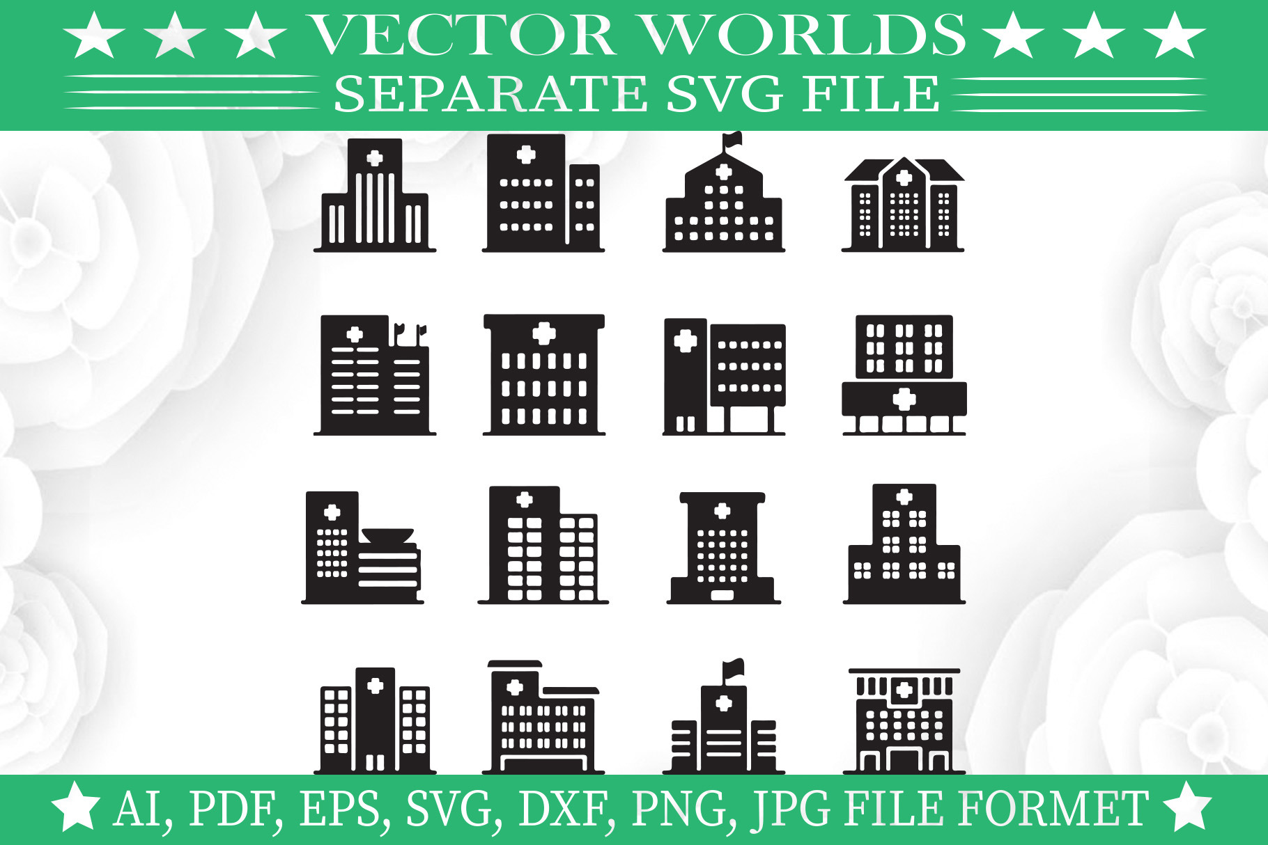 Hospital Svg, Home, Hospitals Svg, an Object Graphic by VectorWorlds ...