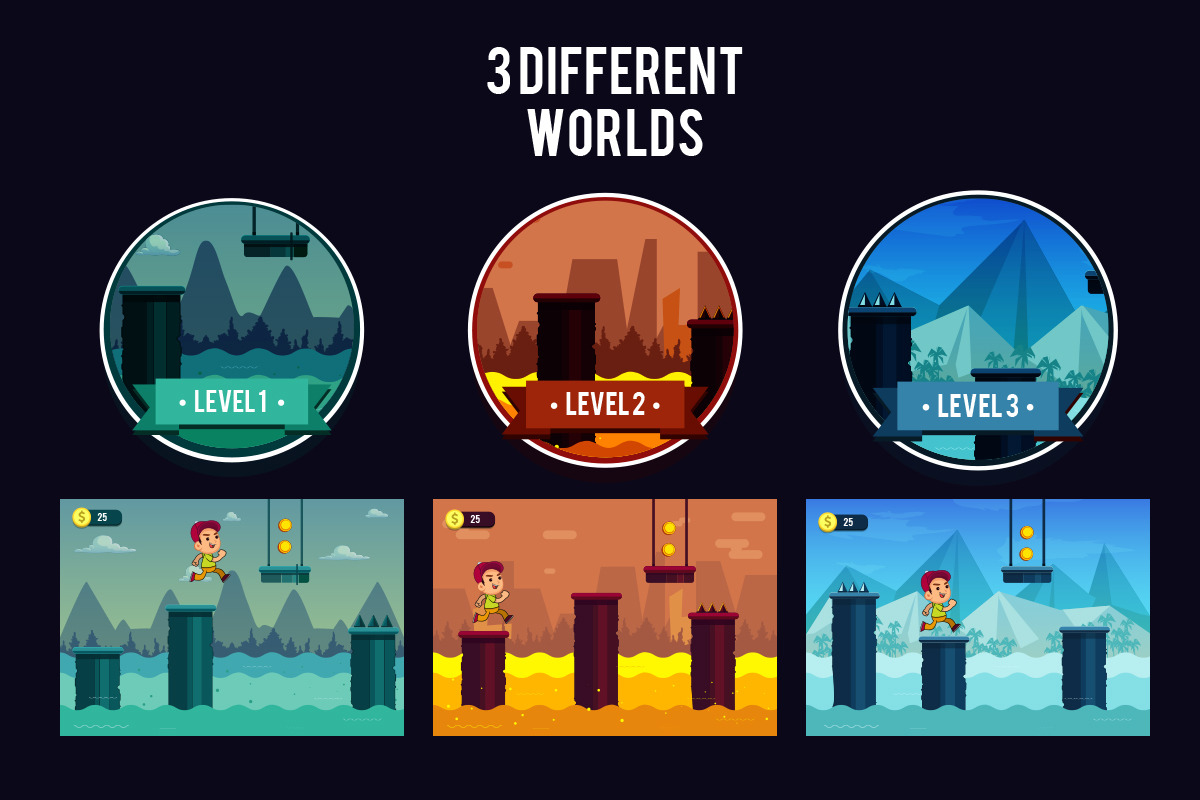 Flat Game Complete UI Kit, an Illustration by Game_Designer | Creative ...