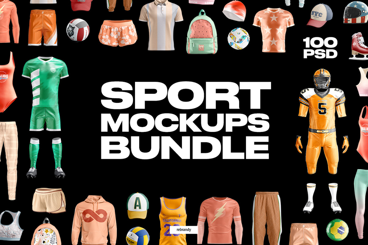 Sport Mockups Bundle, an Apparel Mockup by rebrandy