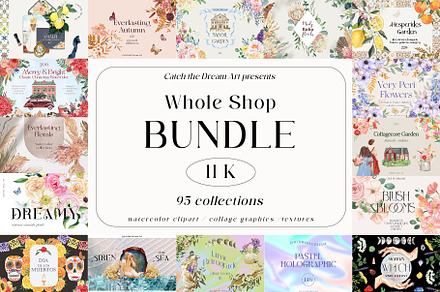 VERSATILE BUNDLE watercolor clipart | Creative Market