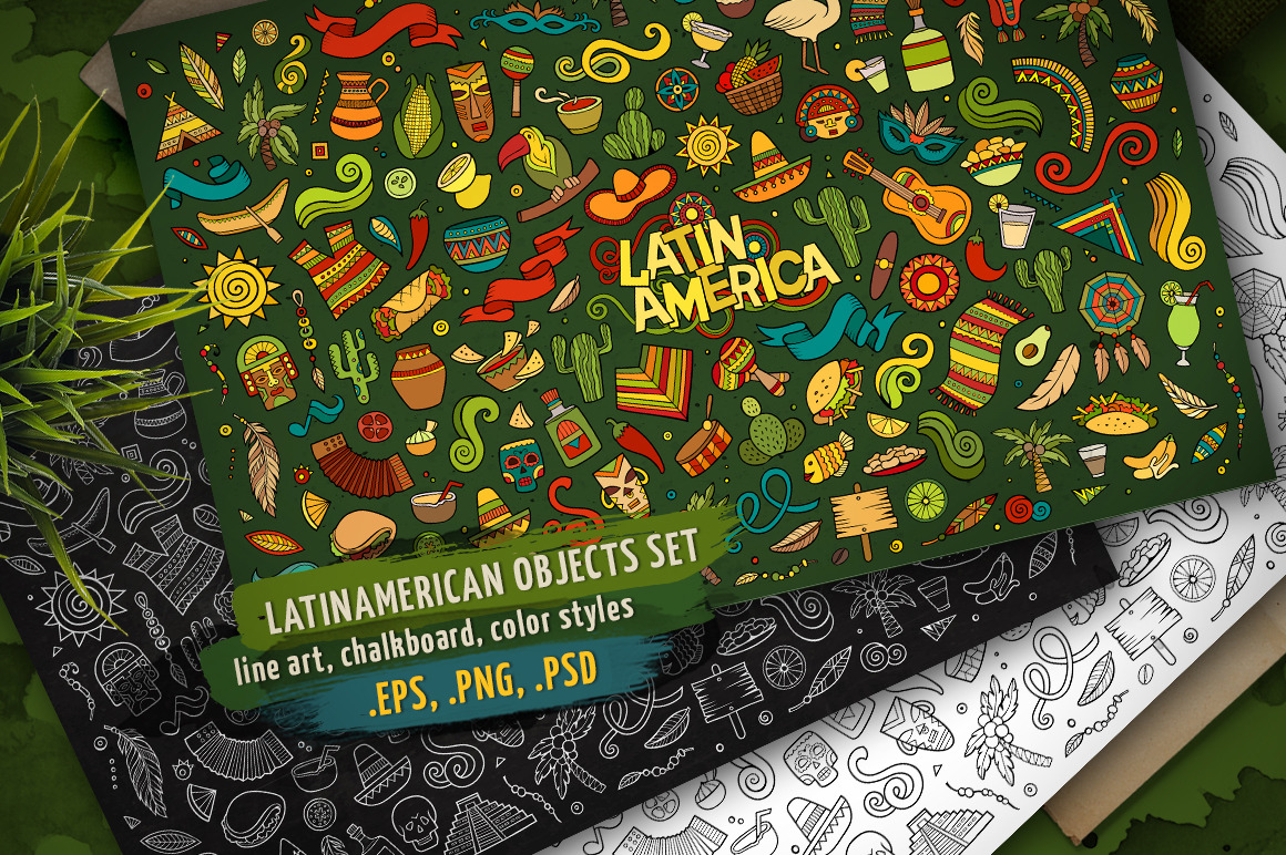 Latin American Objects Set, an Object Graphic by BALABOLKA