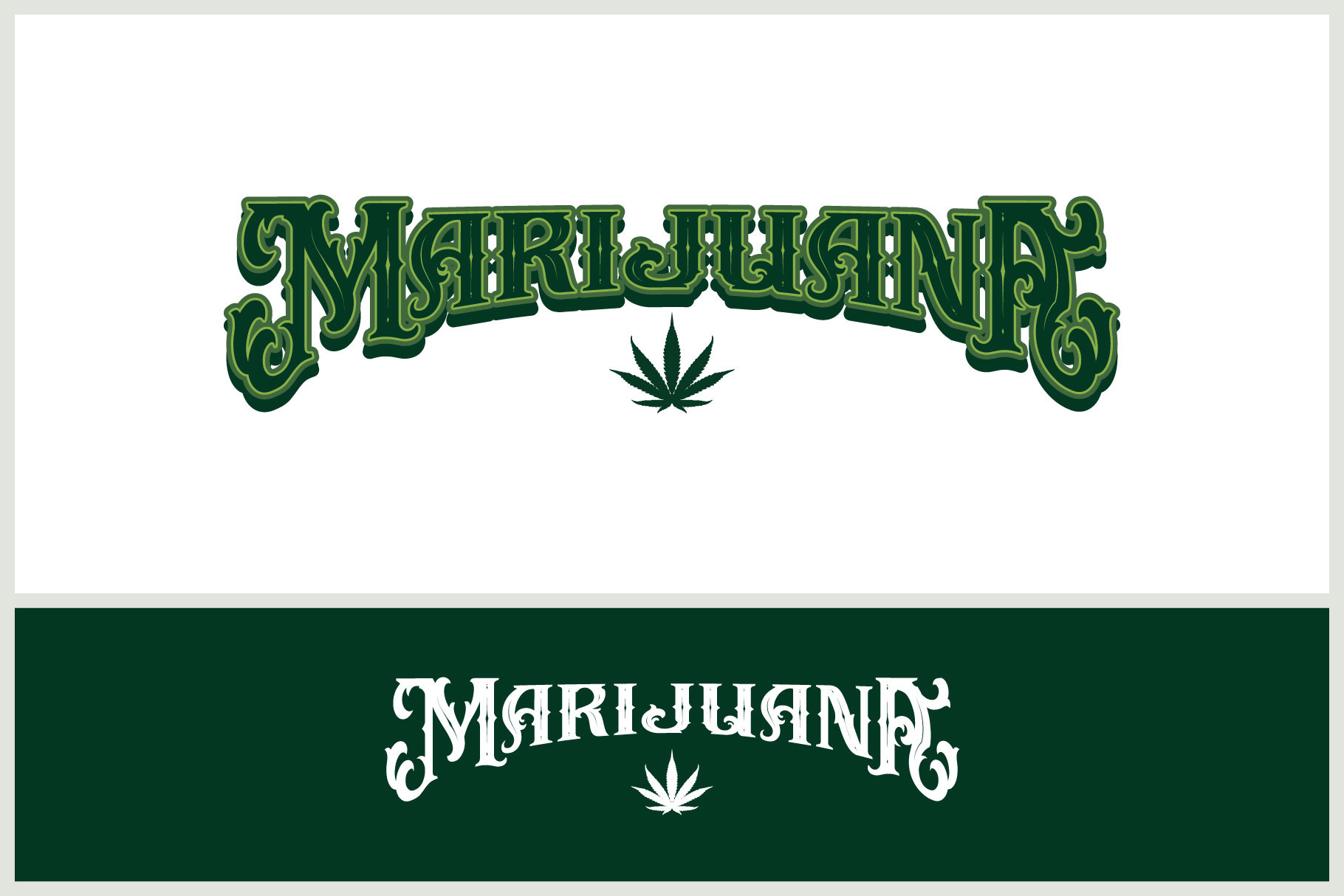 Marijuana Typography logo | Branding & Logo Templates ~ Creative Market