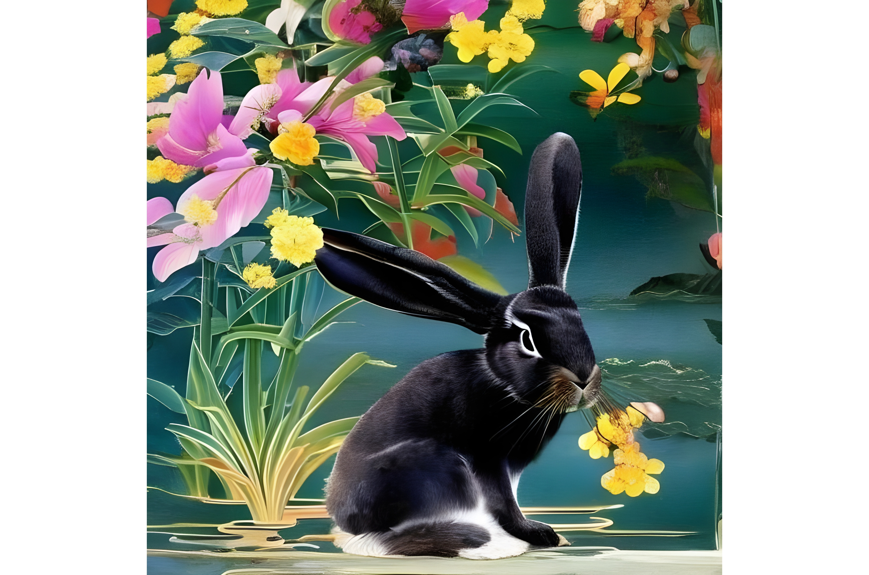 The black water rabbit is the symbol, an Animal Illustration by ...
