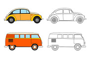 Set of cars | Graphic Objects ~ Creative Market