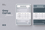 Grey Canva Invoice Template