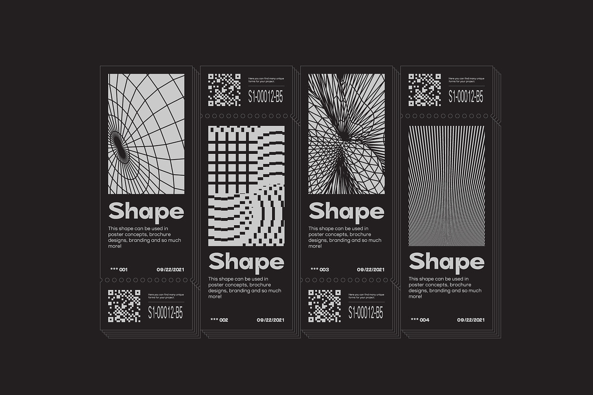 Brutalism. Vector Shapes, a Background Graphic by Vanzyst