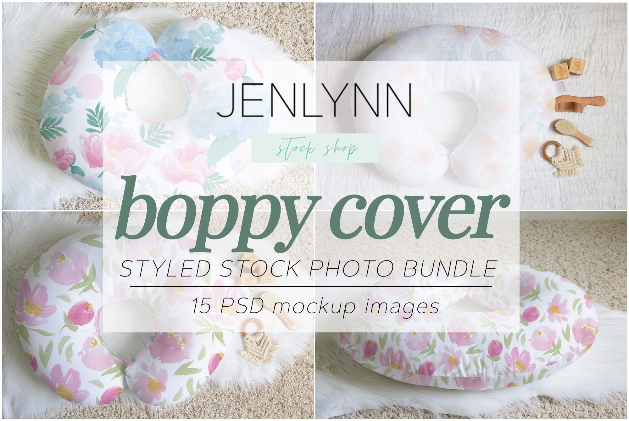 Boppy Cover Fabric Mockup Bundle PSD, a Product Mockup by JENLYNN Stock ...