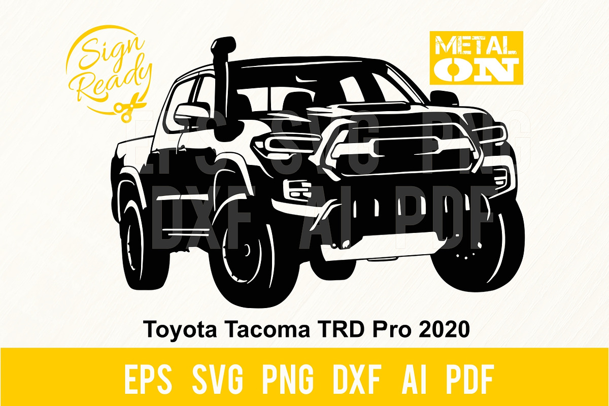 Toyota Tacoma TRD Pro 2020 Car SVG, an Illustration by Digital-Clipart