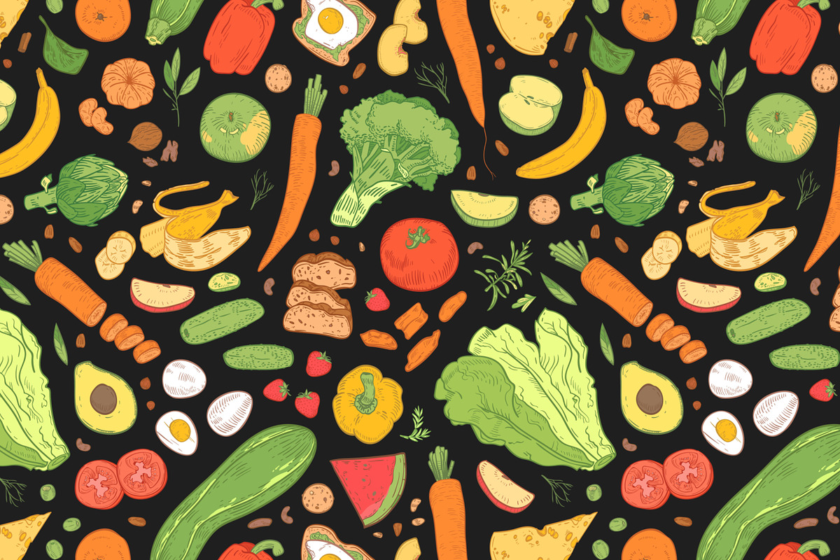 Healthy food bundle, a Decorative Illustration by Good Studio ...