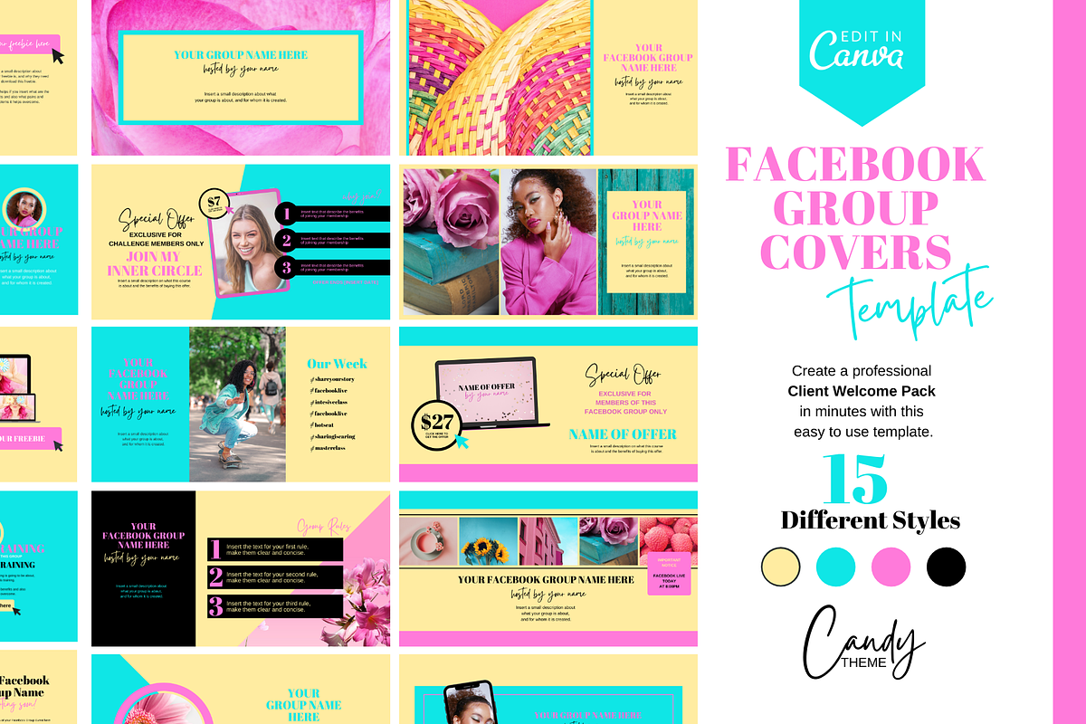 FACEBOOK GROUP COVERS TEMPLATE, a Social Media Template by Jennifer ...
