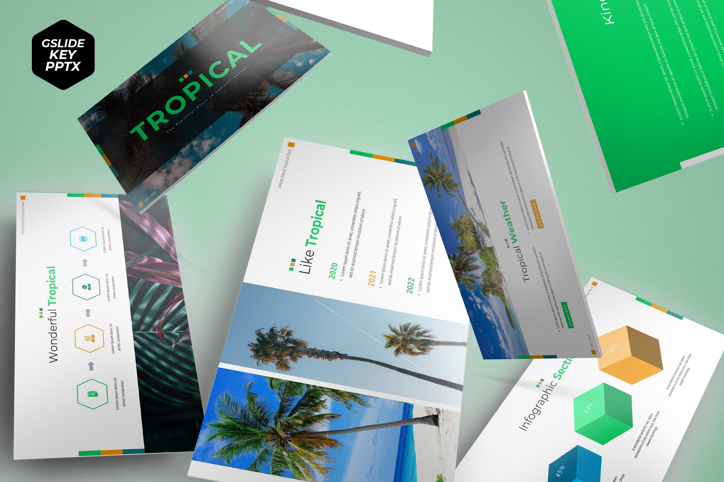 Tropical - Presentation Template, a Presentation Template by AQR Studio