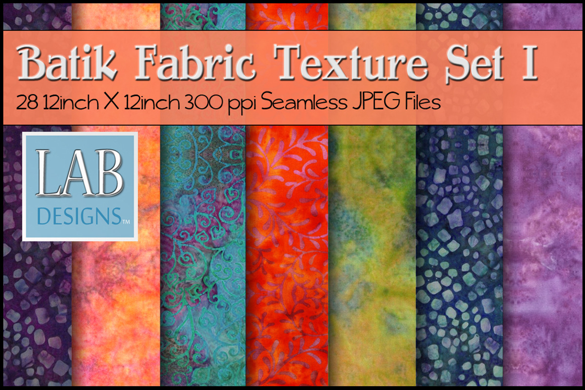 28 Seamless Batik Fabric Textures, a Texture Graphic by Lab Designs