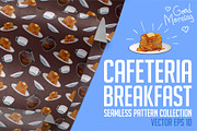 Cafeteria breakfast patterns set., a Pattern Graphic by VioSilent ...