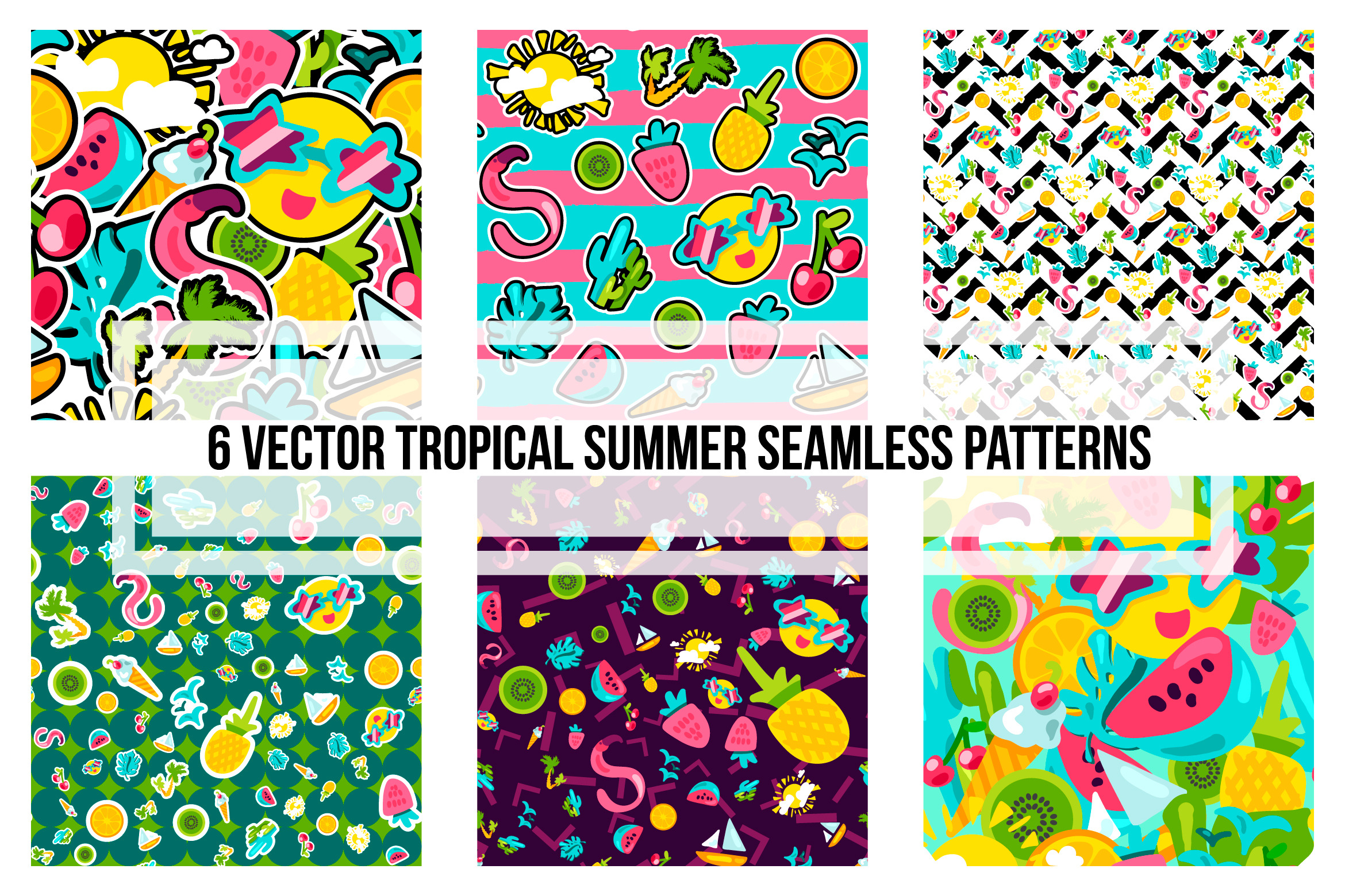 Tropical Summer Patterns, a Pattern Graphic by barsrsind