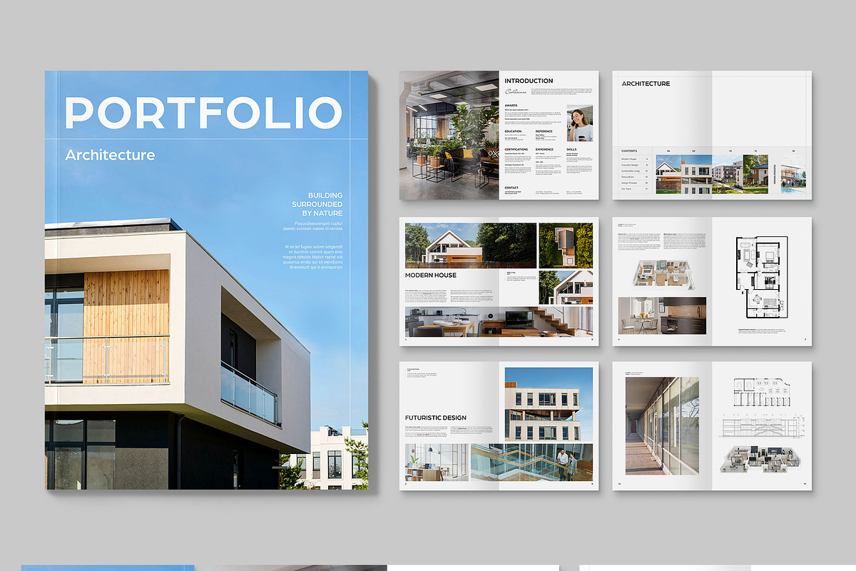 Architecture Portfolio Template, a Magazine Template by BrandPacks ...