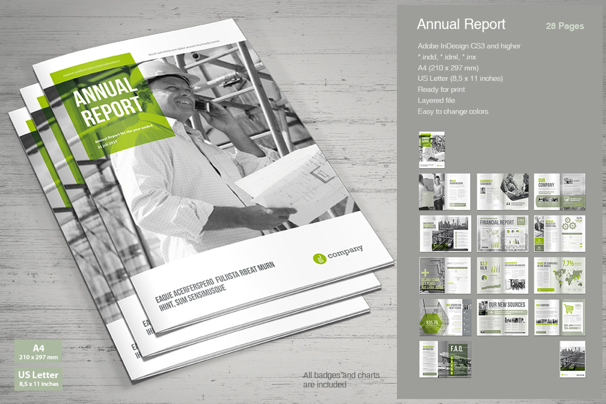 Annual Report Vol. 2, a Brochure Template by MrTemplater