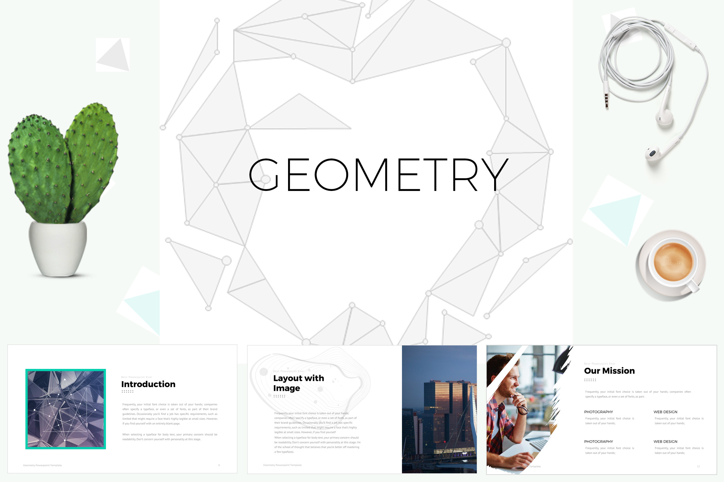 Geometric PowerPoint Template, a Presentation Template by ZAAS