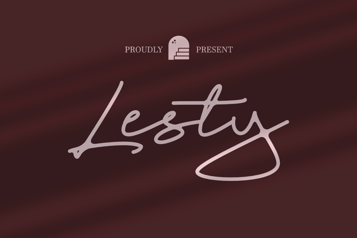 Lesty Font Script, a Script Font by Andika Fez