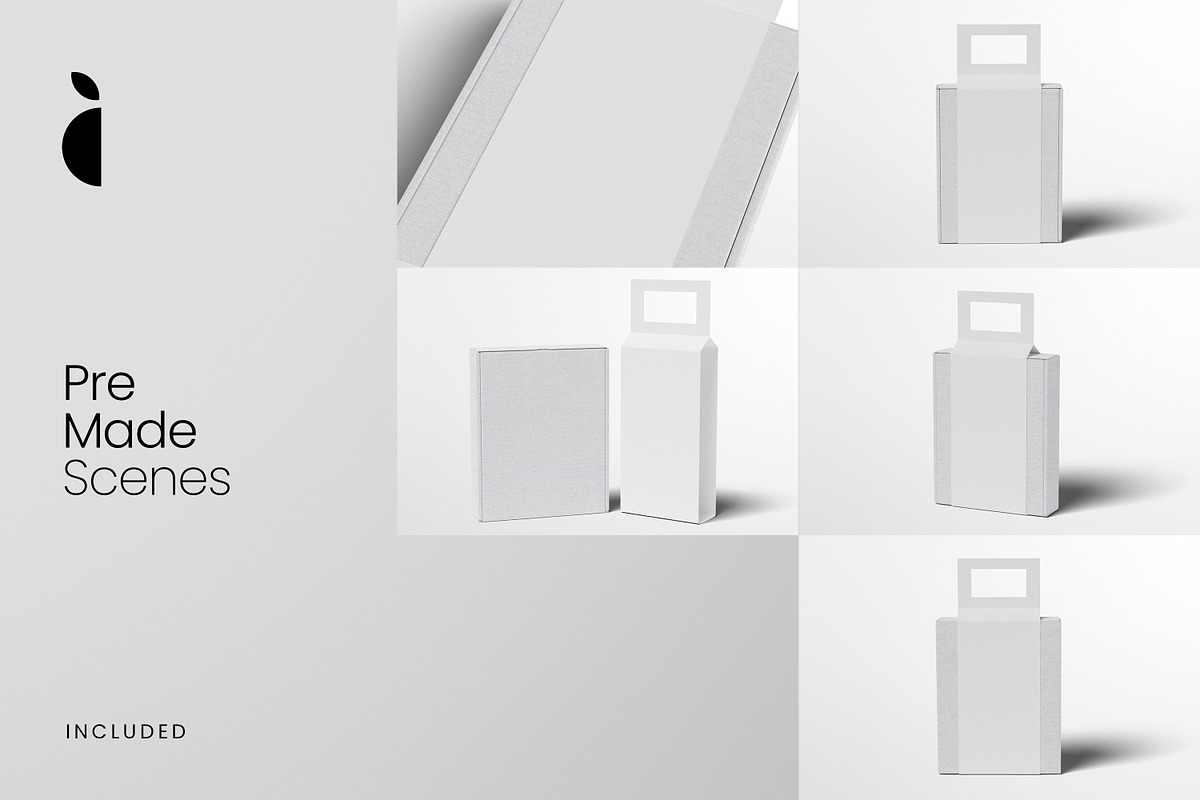 Handle Product Box Mockup Kit, a Packaging Mockup by Catkie - Digital Art