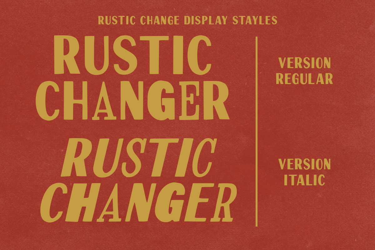 Rustic Changer Display Font, a Sans Serif Font by Letterhend Studio