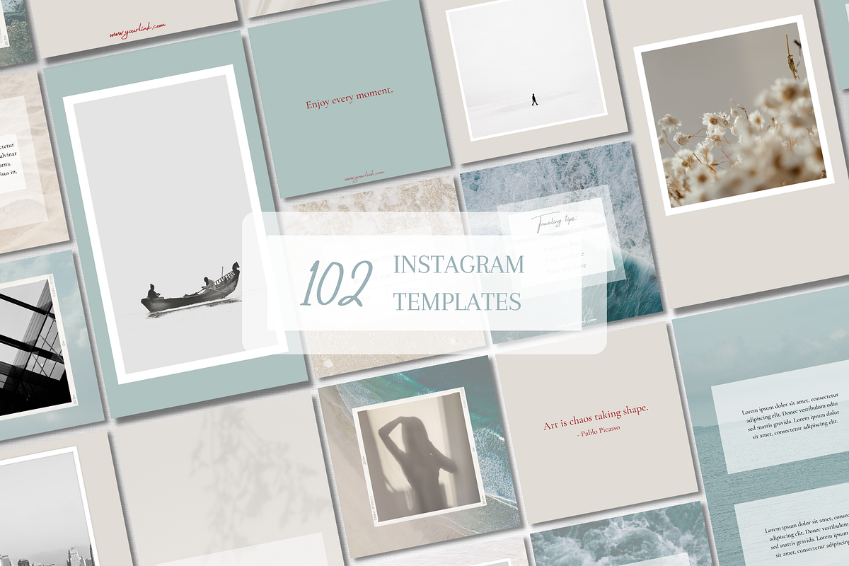 Ocean Instagram Templates - Canva