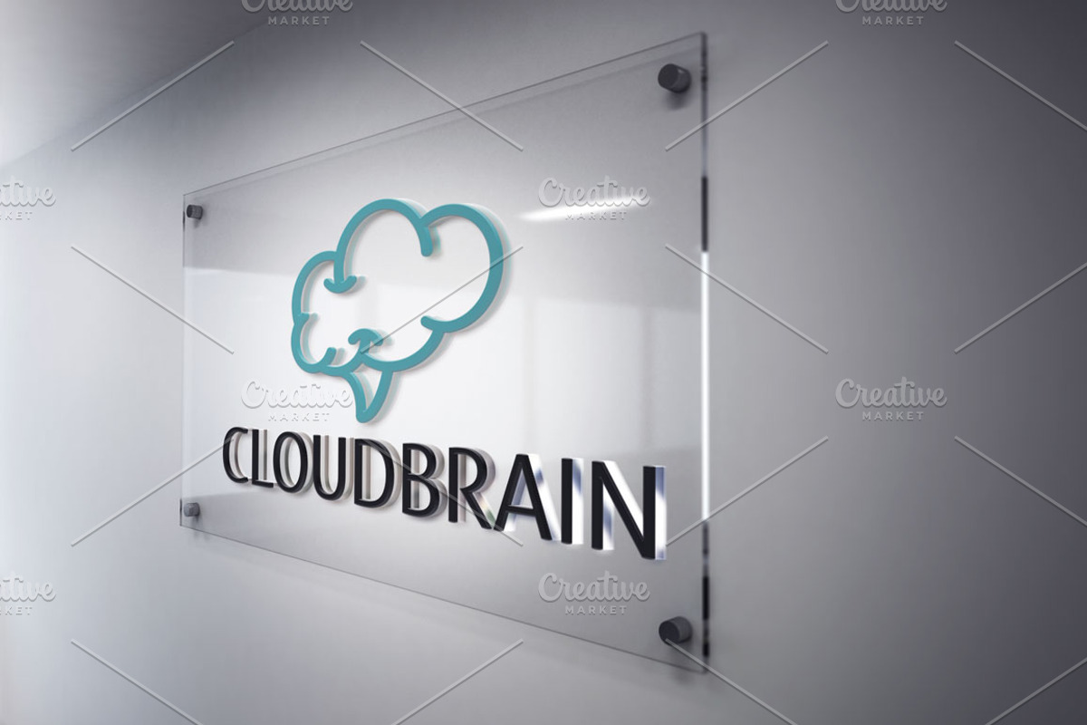 Cloud Brain Logo, a Branding & Logo Template by Luis Quesada Design