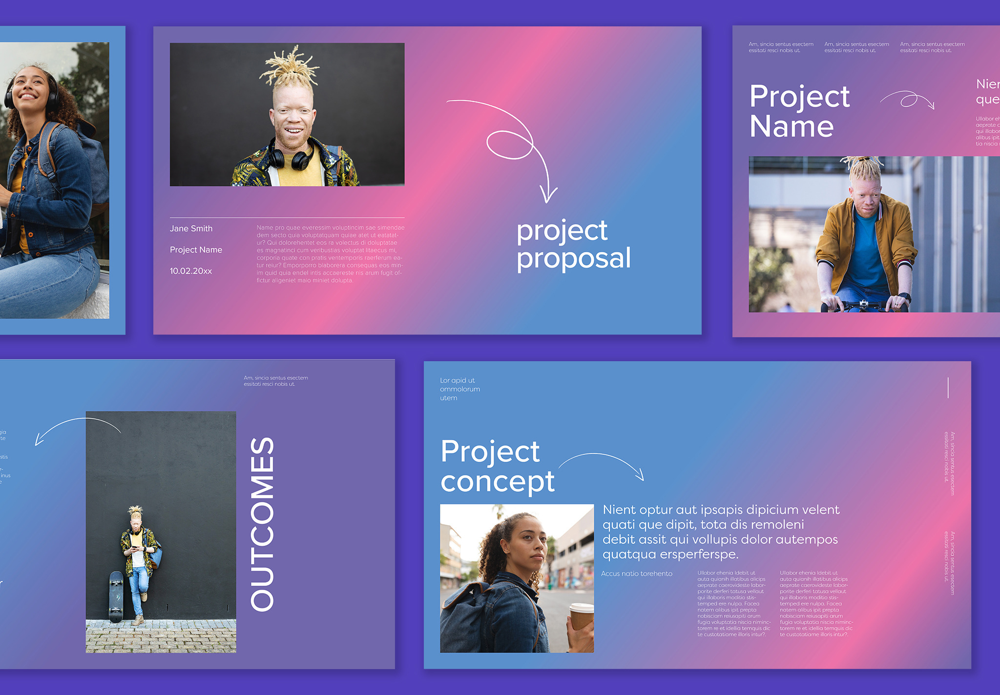 Pitch Deck with Gradient Backgrounds, a Presentation Template by wavebreak