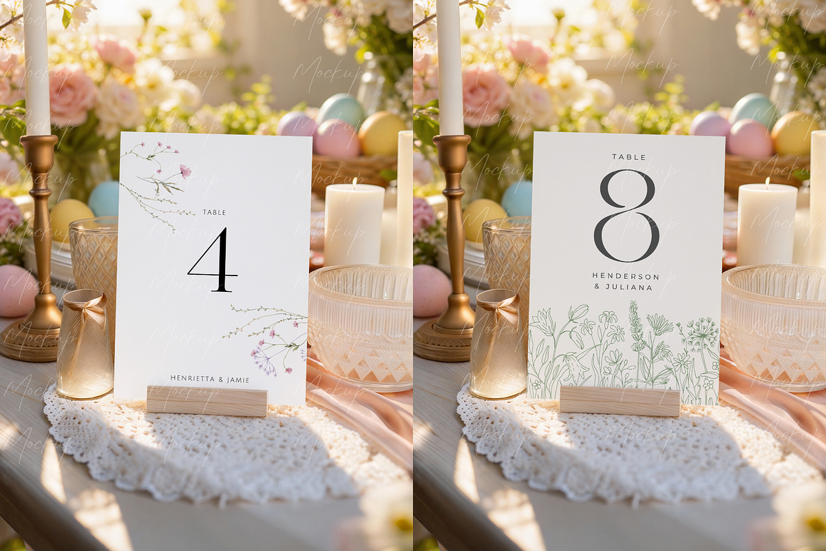 Easter Table Sign Mockup, a Product Mockup by TatiMockup