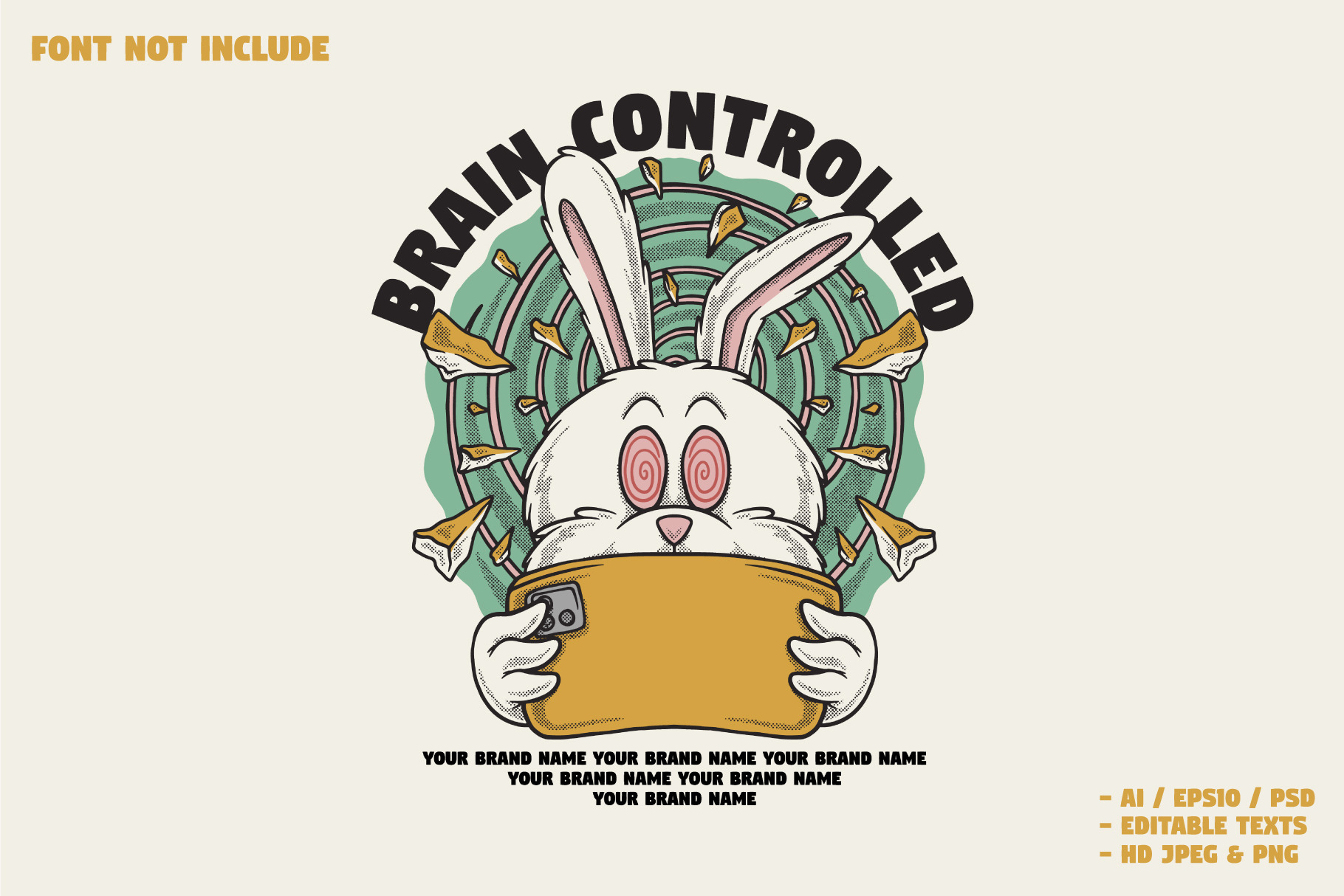 rabbit hypnotized by gadget