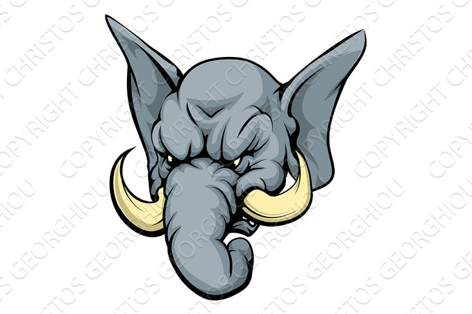 Elephant mascot character | Animal Illustrations ~ Creative Market
