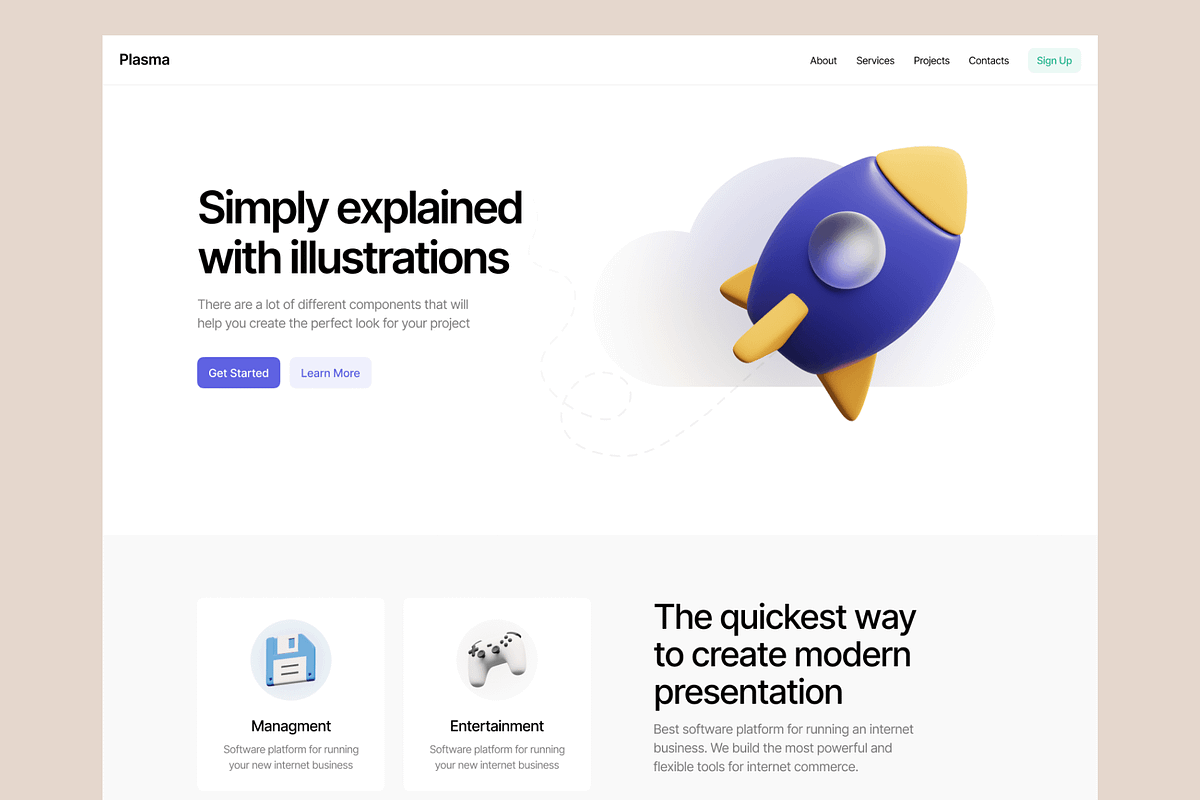 Plasma HTML Template, an UI Kit Template by Craftwork | Creative Market