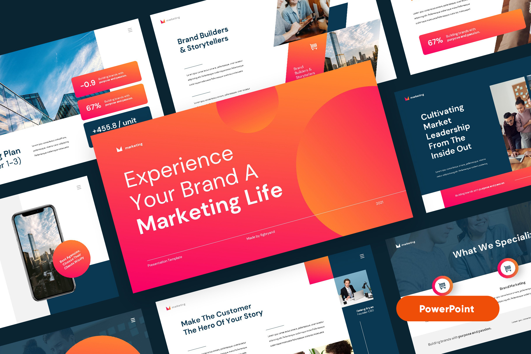 MARKETING - Business Powerpoint, a Presentation Template by rgbryand