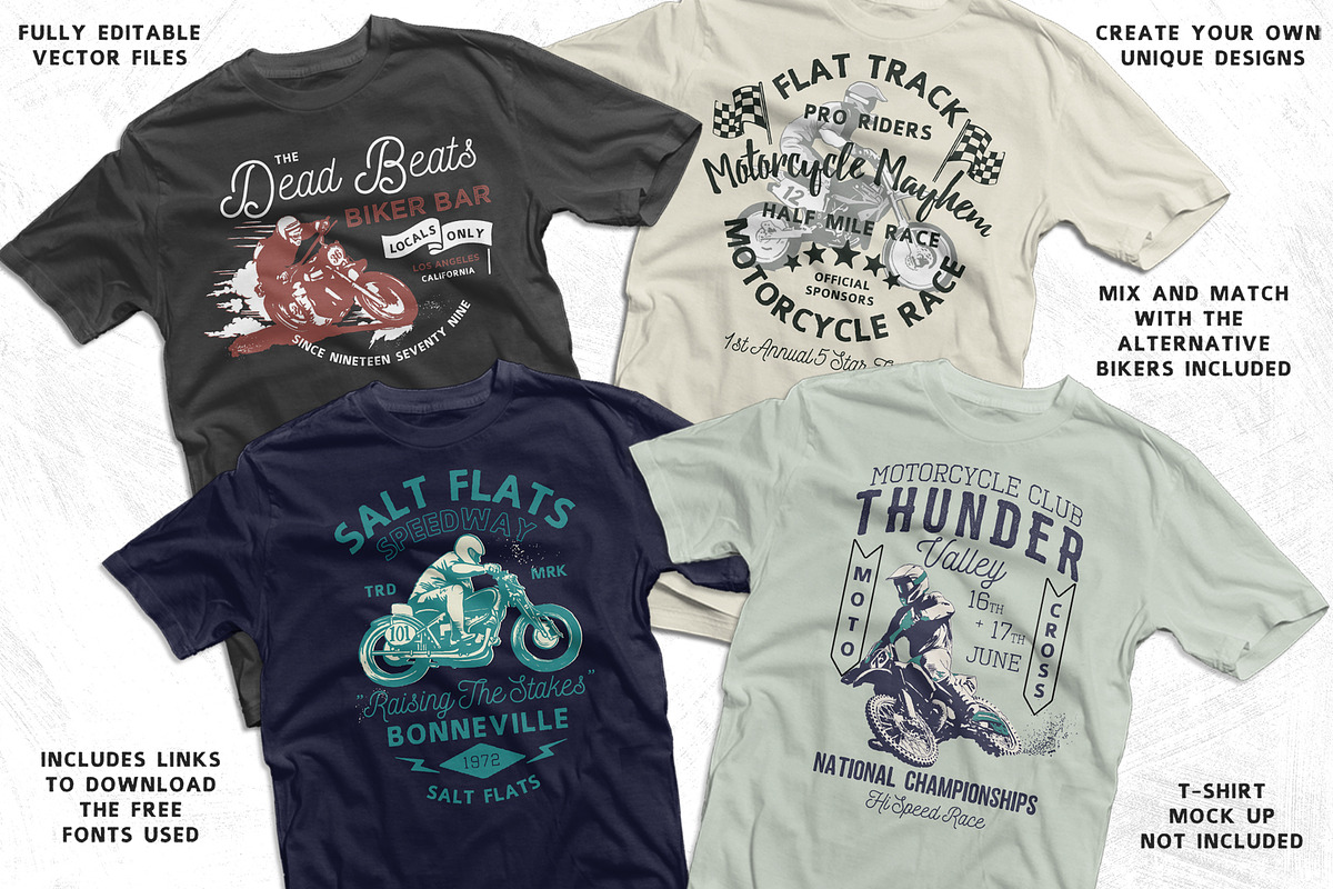 Motorcycle Mayhem, an Object Graphic by Sault Design