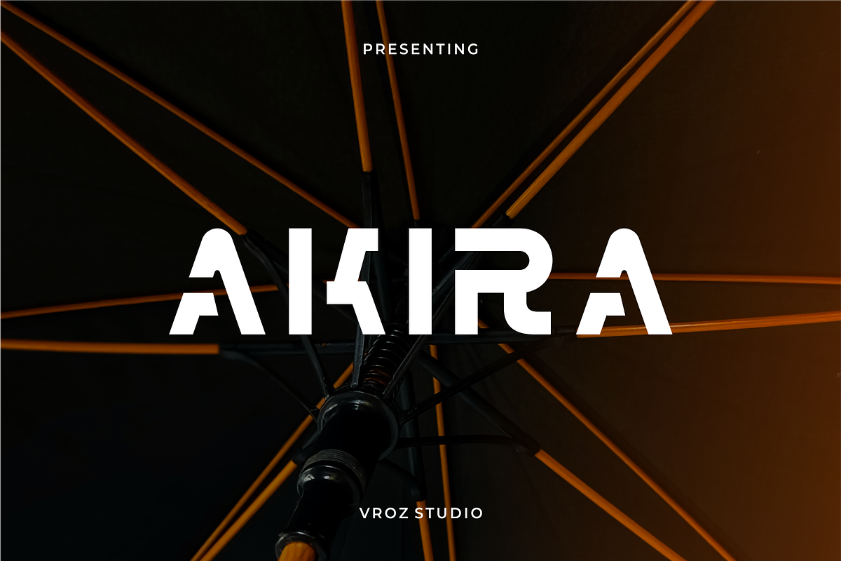 AKIRA Futuristic Sans Serif Font