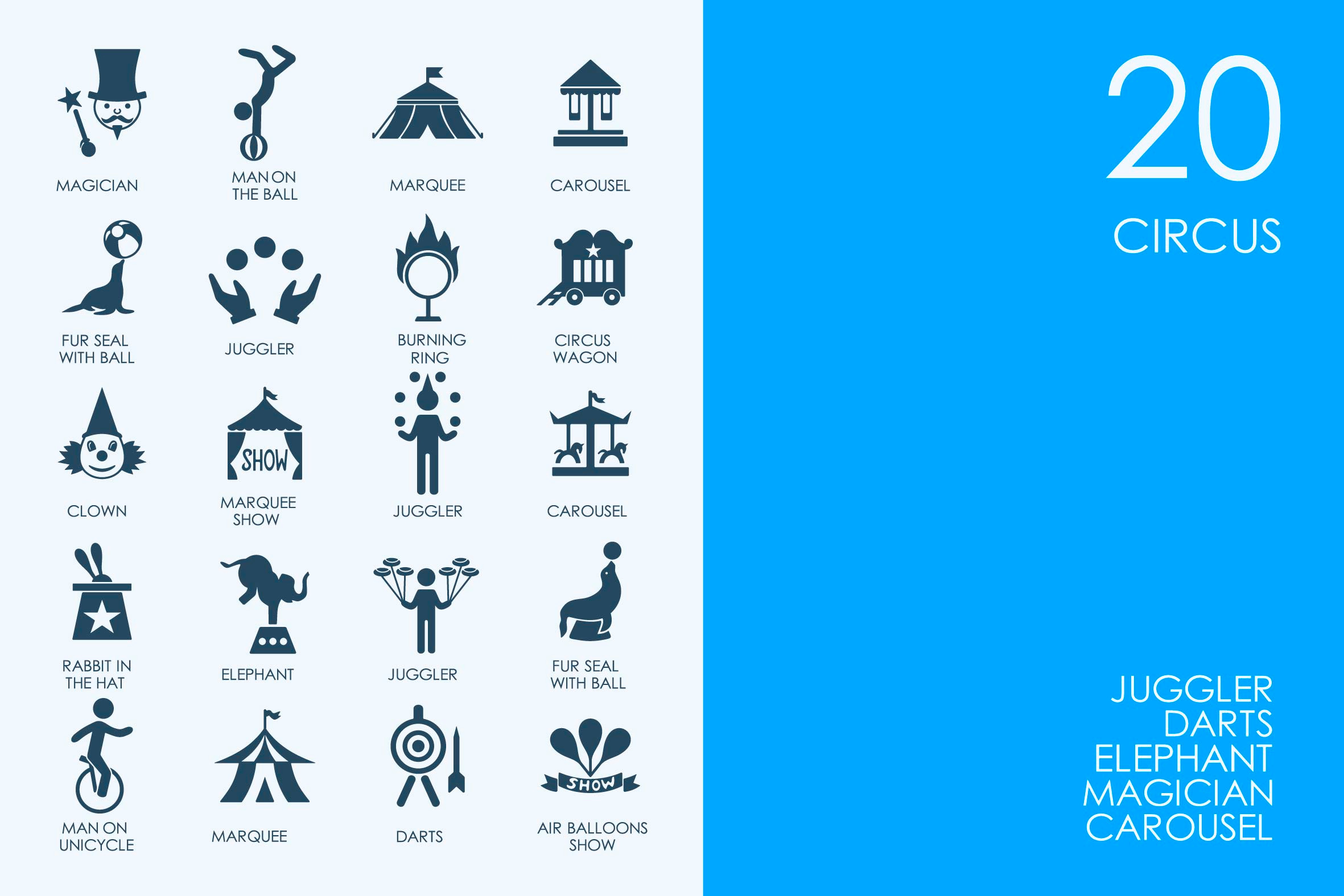 Circus icons, an Icon by Palau