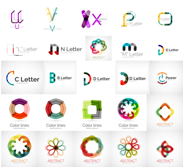 Letters and circle logos set, a Graphic by antishock