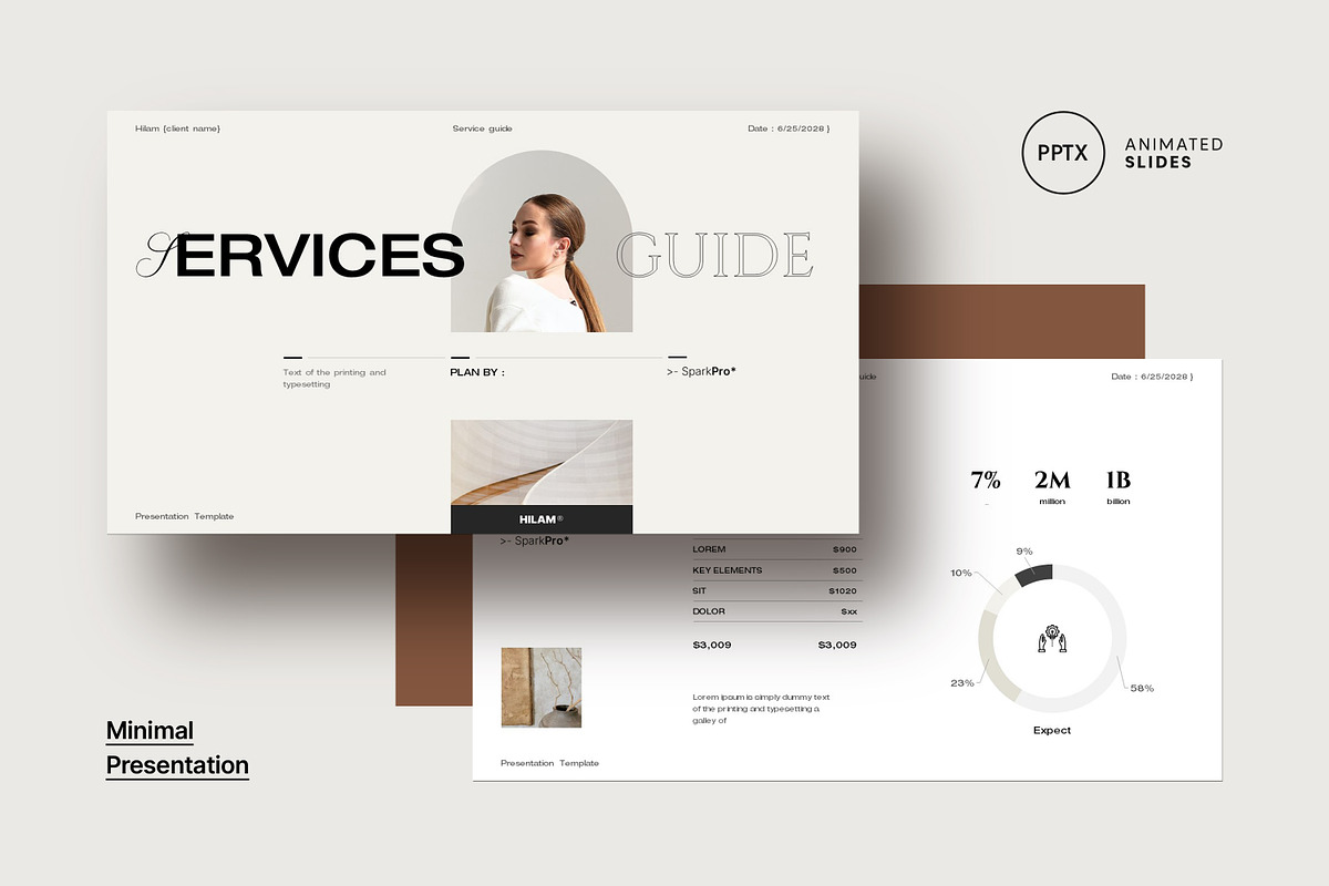 Services & Pricing Guide Template, a Presentation Template by SparkPro | Creative Market
