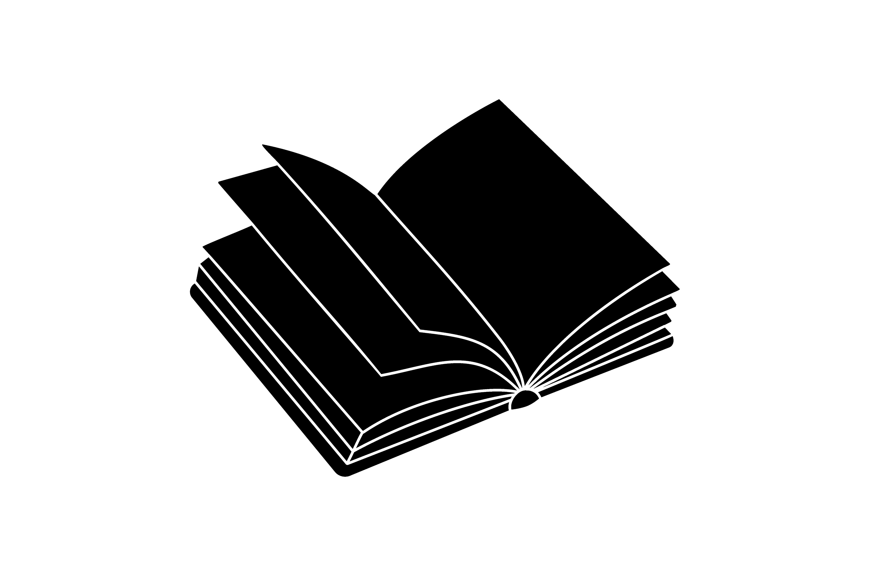 Open book silhouette. Education, an Education Illustration by GraphiShop