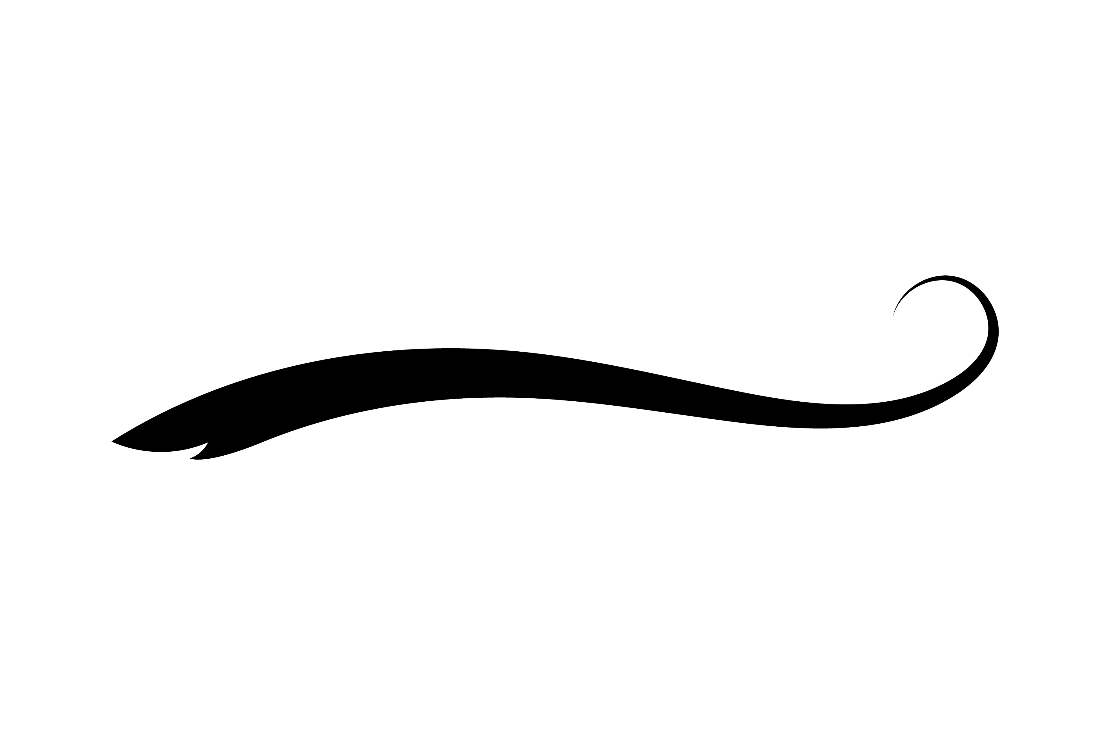 Swoosh typography text tail, an Illustration by Things for designers