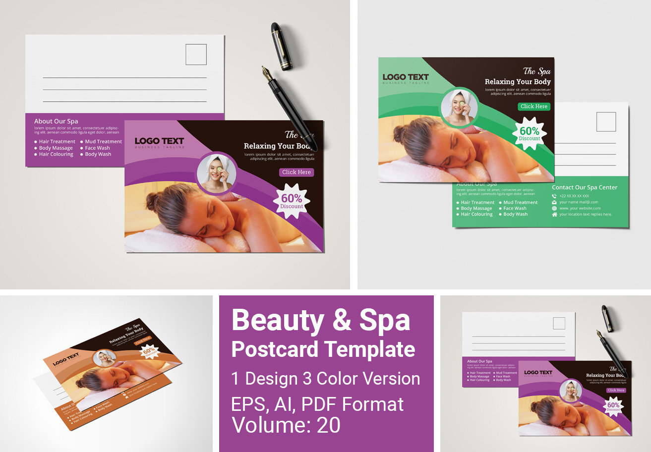 Beauty & Spa Postcards Templates, a Card Template by MRI STUDIO