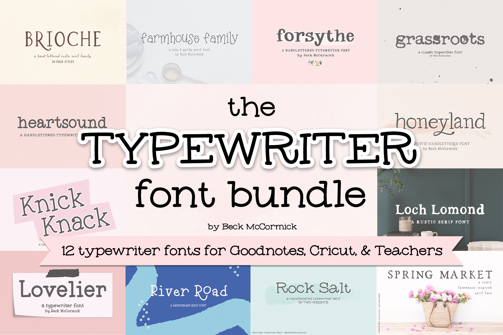 Typewriter Font Bundle, a Handwritten Font by Beck McCormick