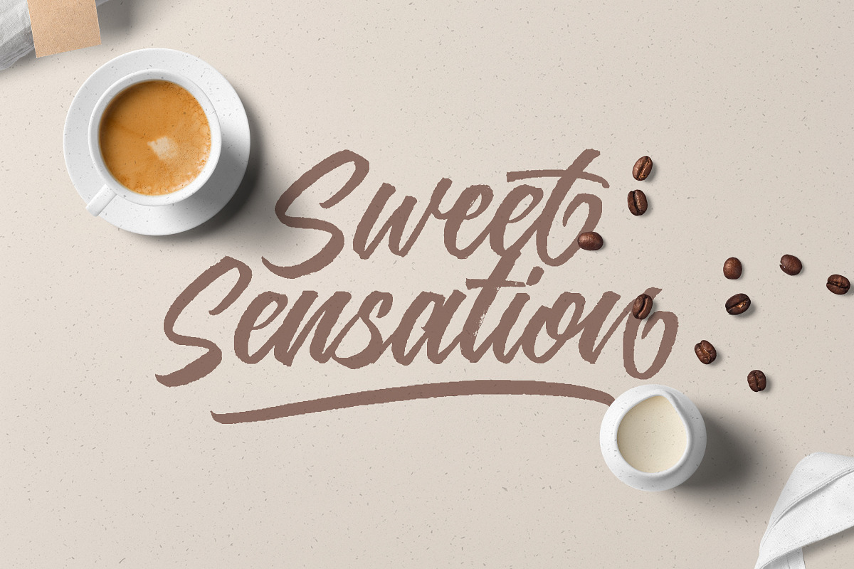 Jouska Textured Brush Script, a Script Font by Letterhend Studio